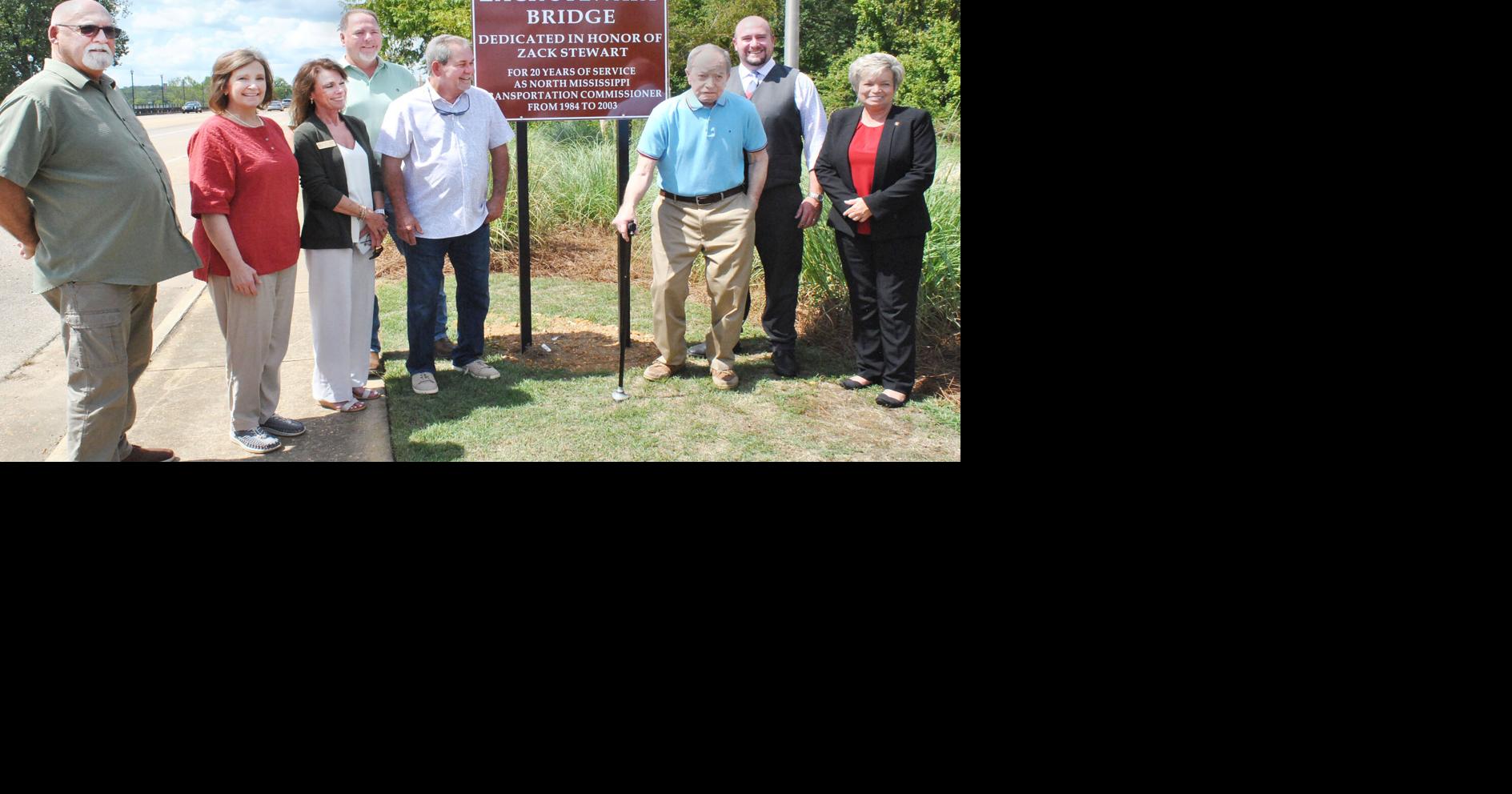 Tallahatchie River Bridge sign honoring retired commissioner Zack ...