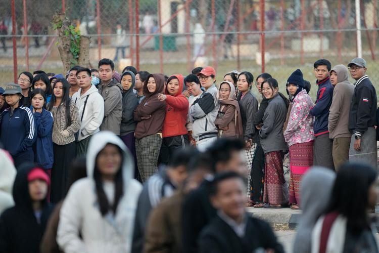 Photos show Myanmar holding its first election since the military ...