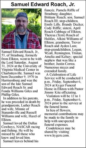 Samuel Edward Roach, Jr. | Obituaries | dnronline.com