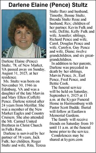 Darlene Elaine (Pence) Stultz | Obituaries | dnronline.com