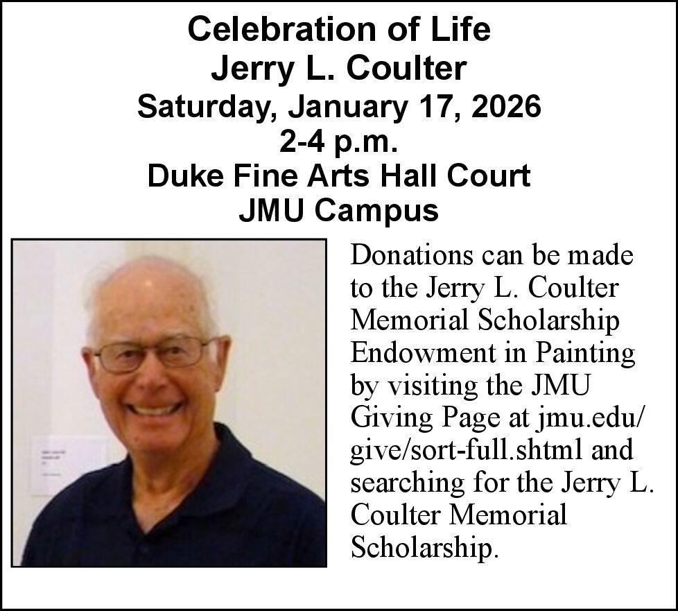 Celebration of Life Jerry L. Coulter Saturday, January 17, 2026 2-4 p.m ...