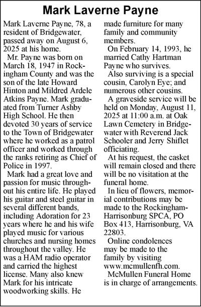 Mark Laverne Payne | Obituaries | dnronline.com