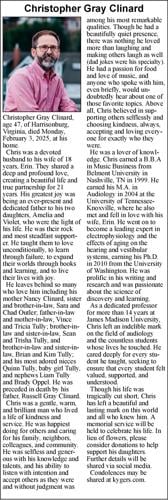 Christopher Gray Clinard | Obituaries | dnronline.com
