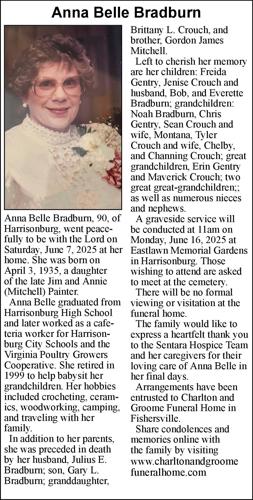 Anna Belle Bradburn | Obituaries | dnronline.com