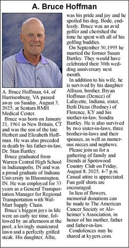A. Bruce Hoffman | Obituaries | dnronline.com