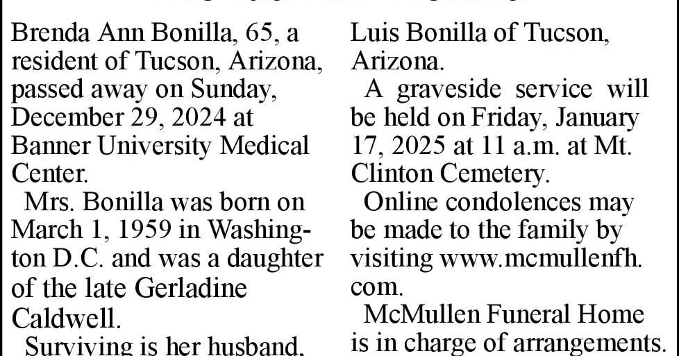 Brenda Ann Bonilla | Obituaries | dnronline.com