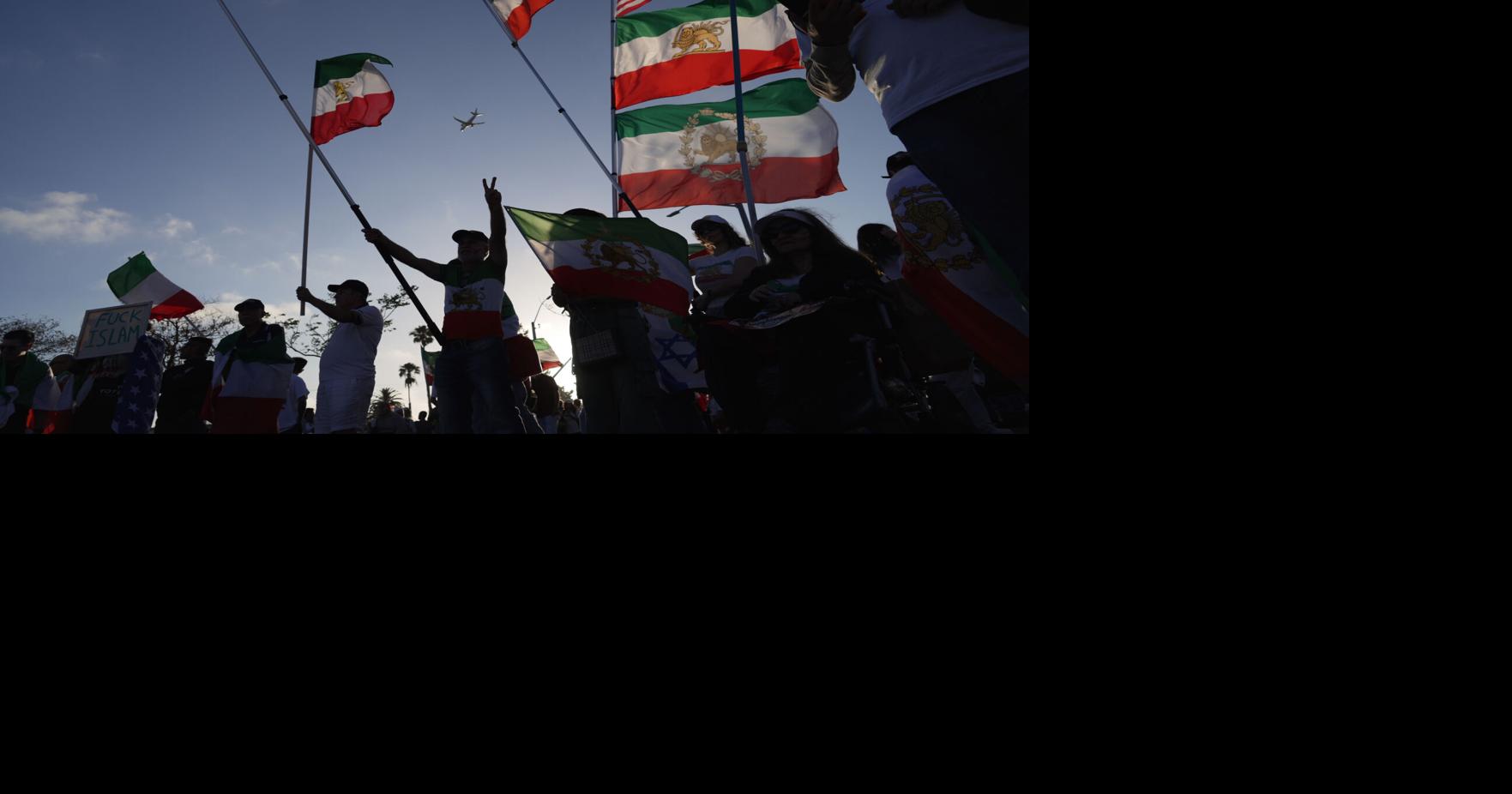Iranian Americans protest for change outside Iran's World Cup match, in ...