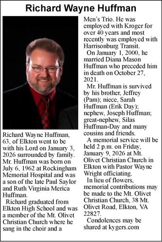 Richard Wayne Huffman | Obituaries | dnronline.com
