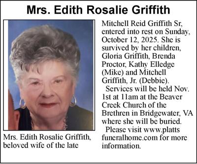 Mrs. Edith Rosalie Griffith | Obituaries | dnronline.com