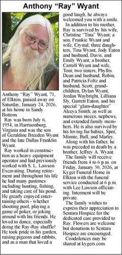 Anthony “Ray” Wyant | Obituaries | dnronline.com