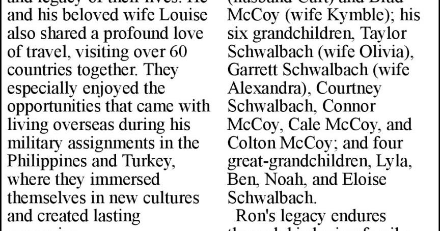 Ronald Ted McCoy | Obituaries | dnronline.com