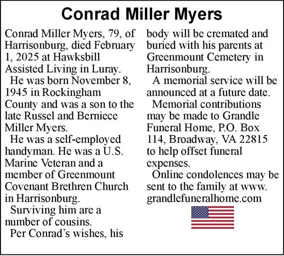 Conrad Miller Myers | Obituaries | dnronline.com
