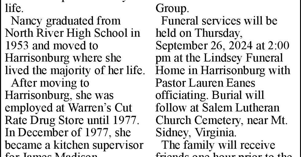 Nancy Lee Landis | Obituaries | dnronline.com