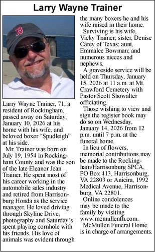 Larry Wayne Trainer | Obituaries | dnronline.com