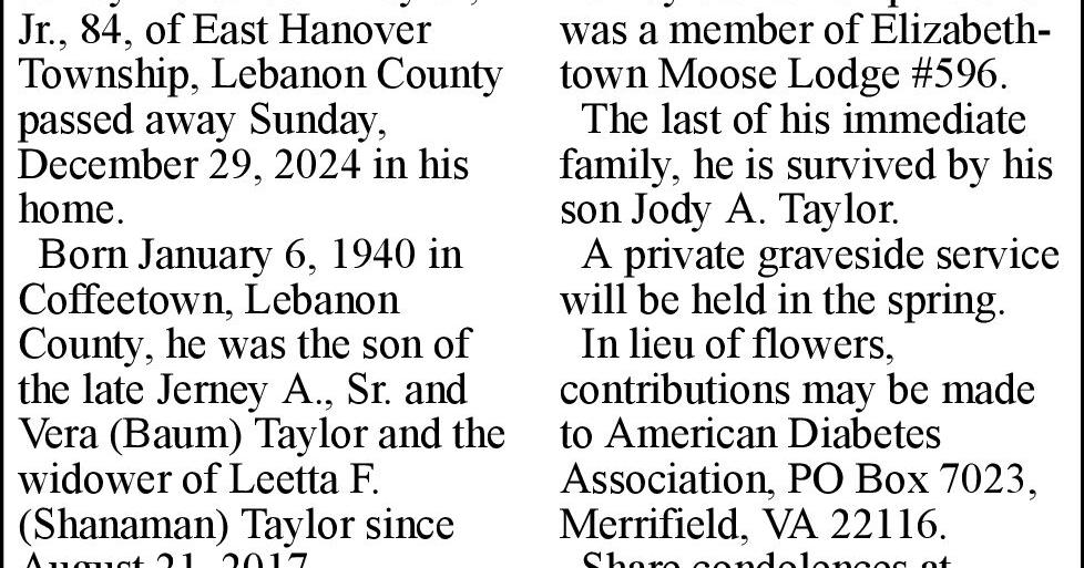 Jerney A. “Snook” Taylor, Jr. | Obituaries | dnronline.com