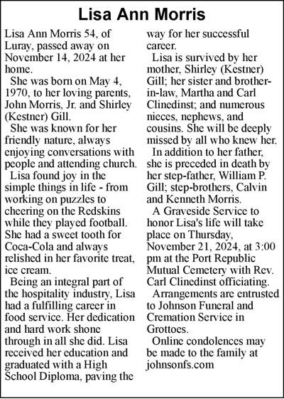 Lisa Ann Morris | Obituaries | dnronline.com