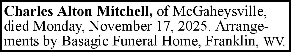 Charles Alton Mitchell | Obituaries | dnronline.com