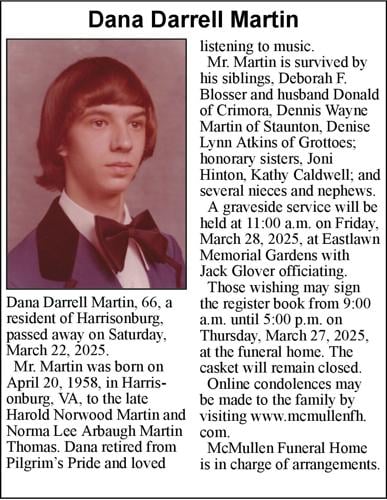 Dana Darrell Martin | Obituaries | dnronline.com