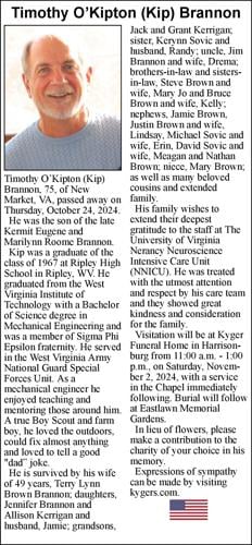 Timothy O’Kipton (Kip) Brannon | Obituaries | dnronline.com