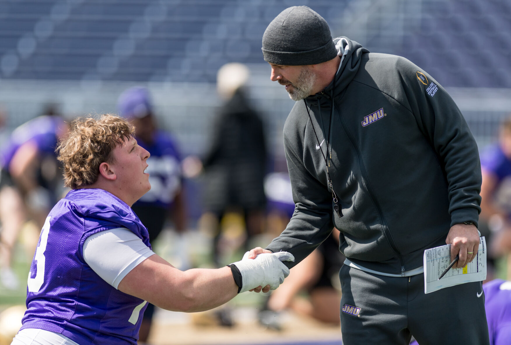 JMU football coach Billy Napier appreciates removal of spring portal ...