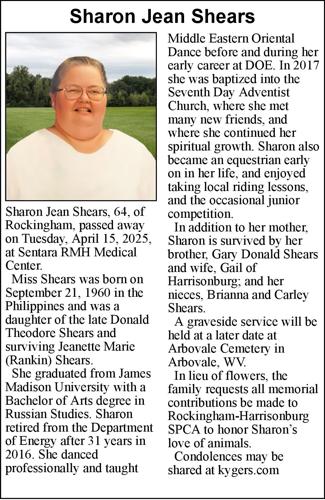 Sharon Jean Shears | Obituaries | dnronline.com
