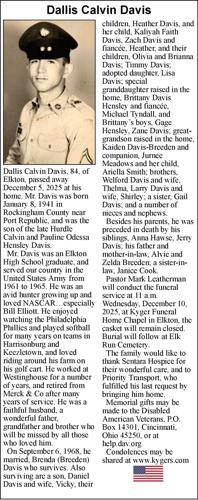 Dallis Calvin Davis | Obituaries | dnronline.com