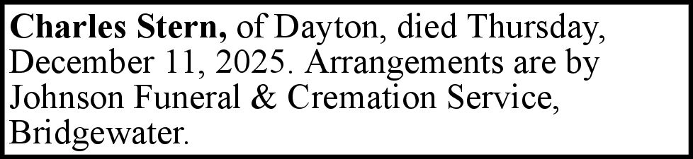 Charles Stern | Obituaries | dnronline.com