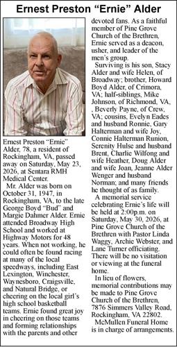 Ernest Preston “Ernie” Alder | Obituaries | dnronline.com