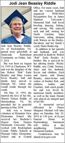 Jodi Jean Beasley Riddle | Obituaries | dnronline.com