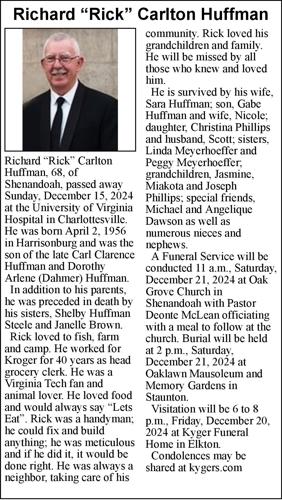 Richard “Rick” Carlton Huffman | Obituaries | dnronline.com