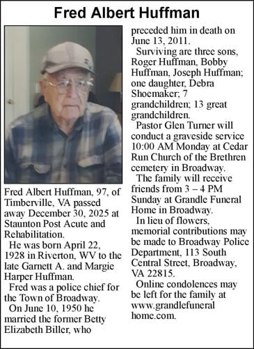 Fred Albert Huffman | Obituaries | dnronline.com