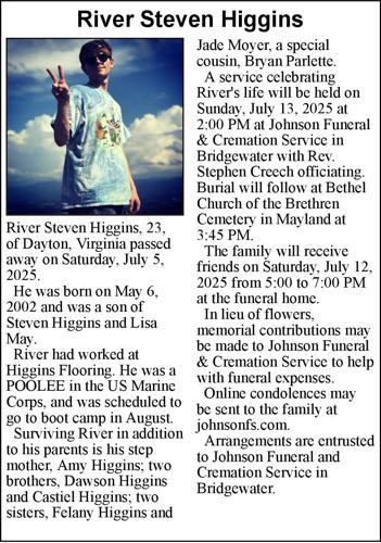 River Steven Higgins | Obituaries | dnronline.com
