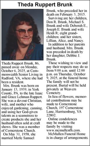Theda Ruppert Brunk | Obituaries | dnronline.com