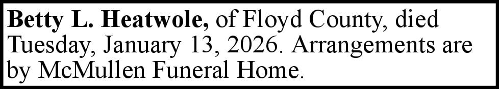 Betty L. Heatwole | Obituaries | dnronline.com