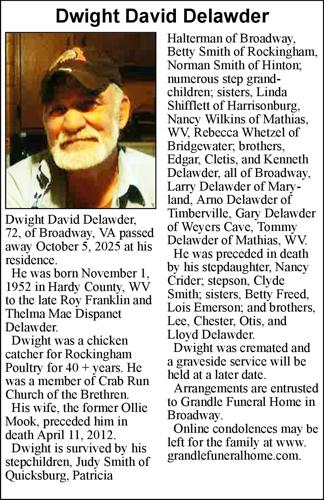 Dwight David Delawder | Obituaries | dnronline.com