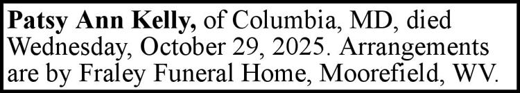 Patsy Ann Kelly | Obituaries | dnronline.com