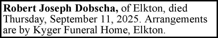 Robert Joseph Dobscha | Obituaries | dnronline.com