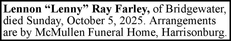 Lennon “Lenny” Ray Farley | Obituaries | dnronline.com