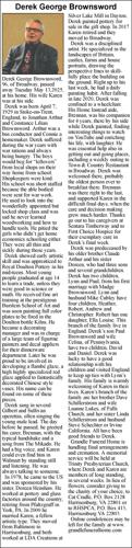 Derek George Brownsword | Obituaries | dnronline.com