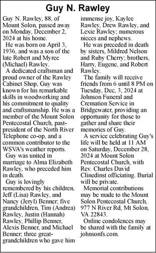 Guy N. Rawley | Obituaries | dnronline.com