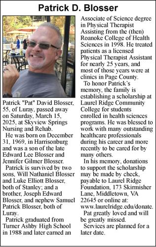 Patrick D. Blosser | Obituaries | dnronline.com