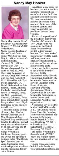 Nancy May Hoover | Obituaries | dnronline.com