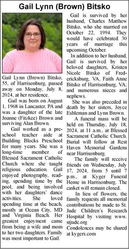 Gail Lynn (Brown) Bitsko | Obituaries | dnronline.com