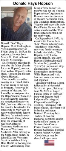 Donald Hays Hopson | Obituaries | dnronline.com