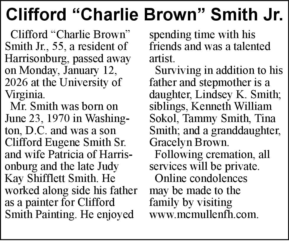 Clifford “Charlie Brown” Smith Jr. | Obituaries | dnronline.com