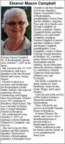 Eleanor Mason Campbell | Obituaries | dnronline.com