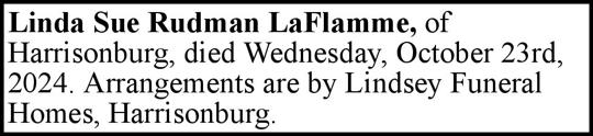 Linda Sue Rudman LaFlamme | Obituaries | dnronline.com