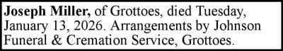 Joseph Miller | Obituaries | dnronline.com
