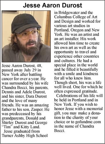 Jesse Aaron Durost | Obituaries | dnronline.com