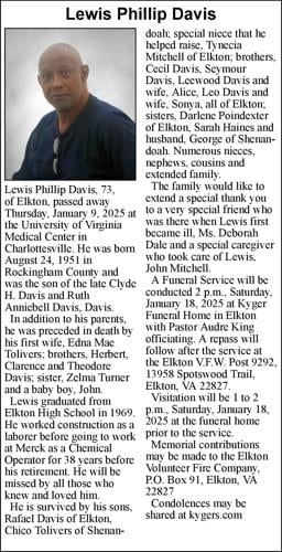 Lewis Phillip Davis | Obituaries | dnronline.com